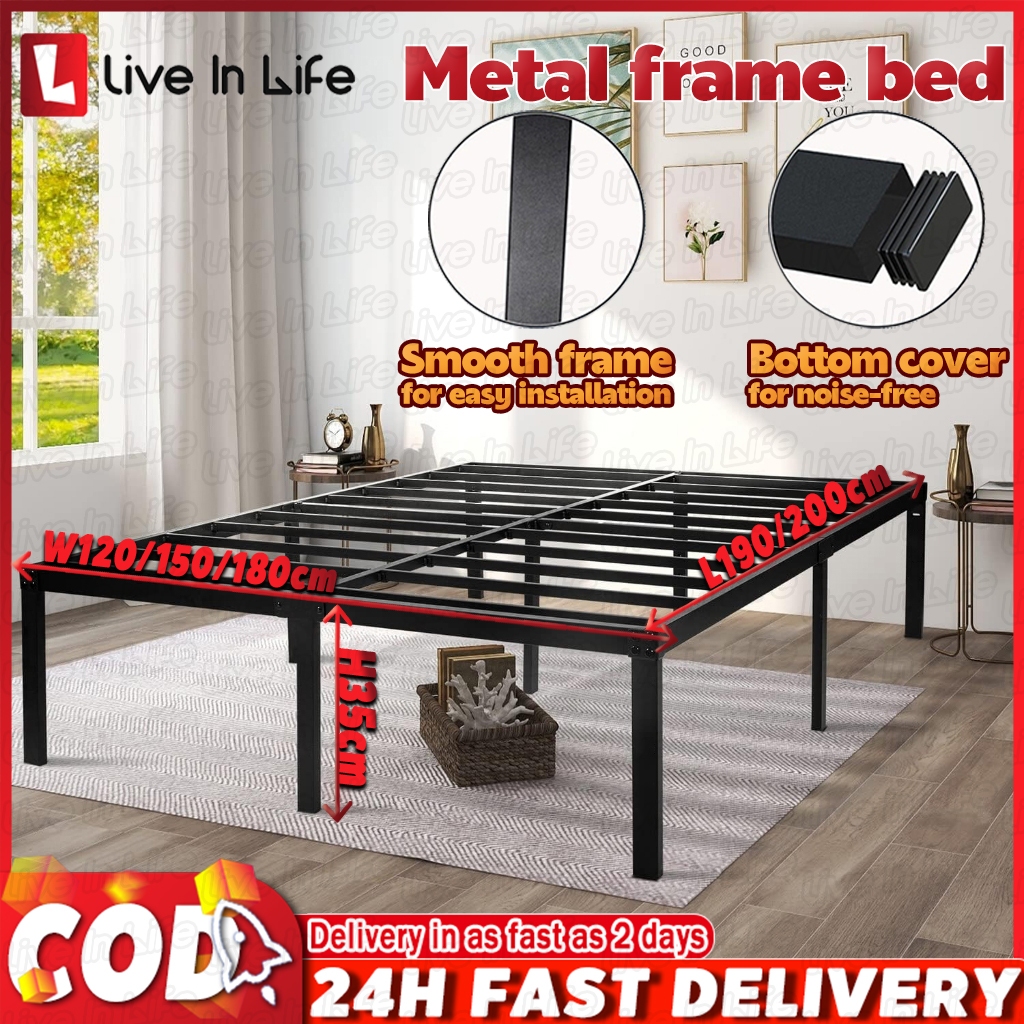 Metal bed frame Iron bed Single bed Double bed King bed High load ...