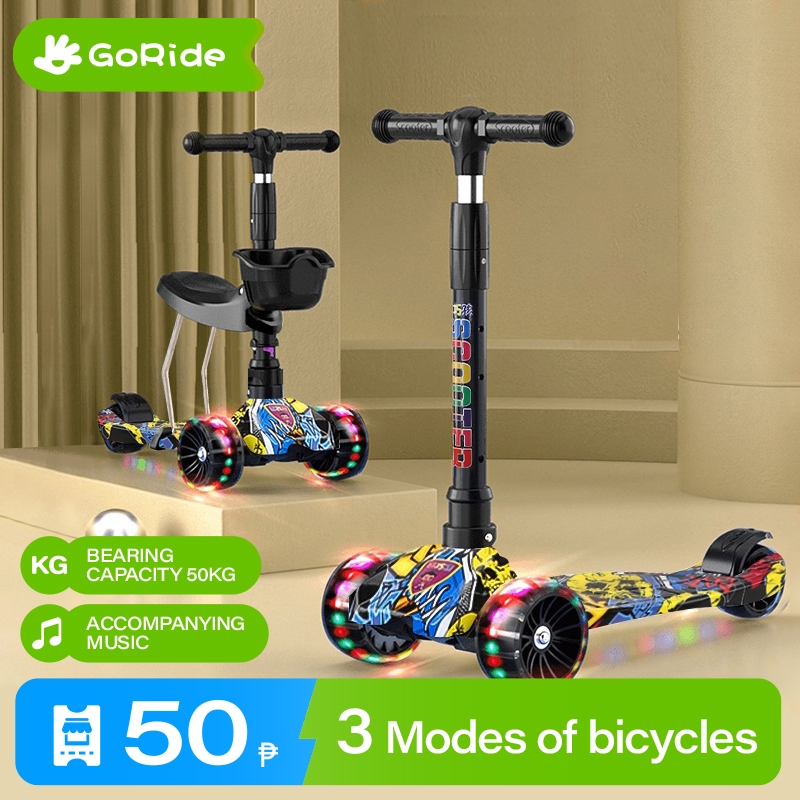 Scooter for Kids wiht Music and Big Light Wheels LED Scooters Ride-ons ...
