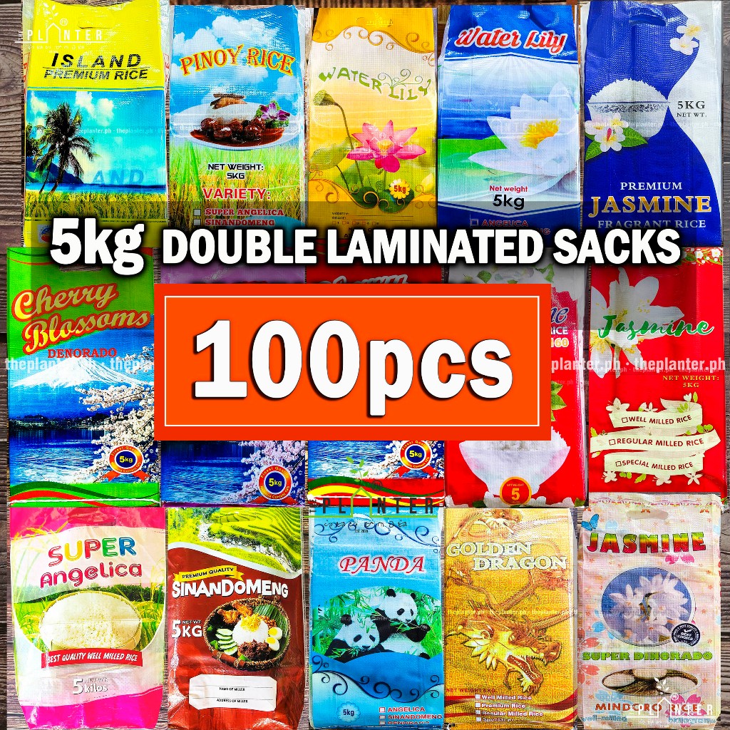 100pcs 5KG 3kg 2kg DOUBLE LAMINATED SACK for RICE storage theplanter.ph ...