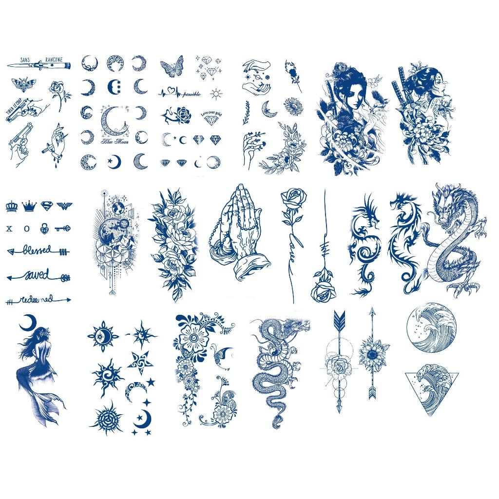 【SOULMATE】Magic Temporary Tattoo Sticker Mountain Wolf Men's and Women ...