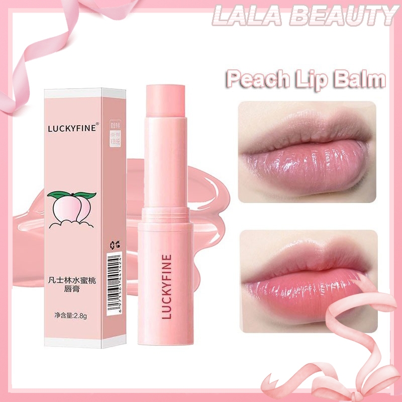 Natural Peach Lip Balm Temperature Change Color Lasting Moisturizing ...