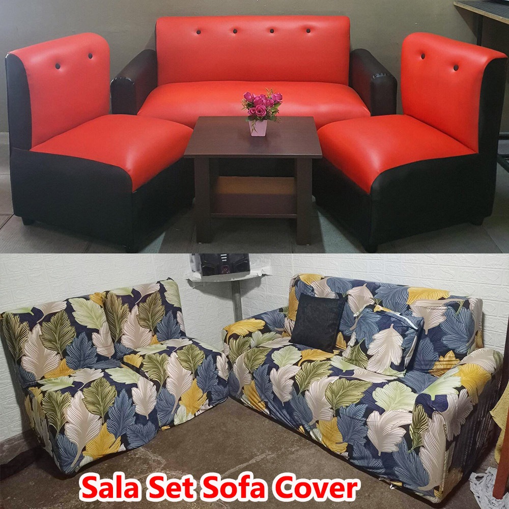 Sala Set Cover Stretchable 2 Pcs Single armless and 1 Piece 2 Seater ...