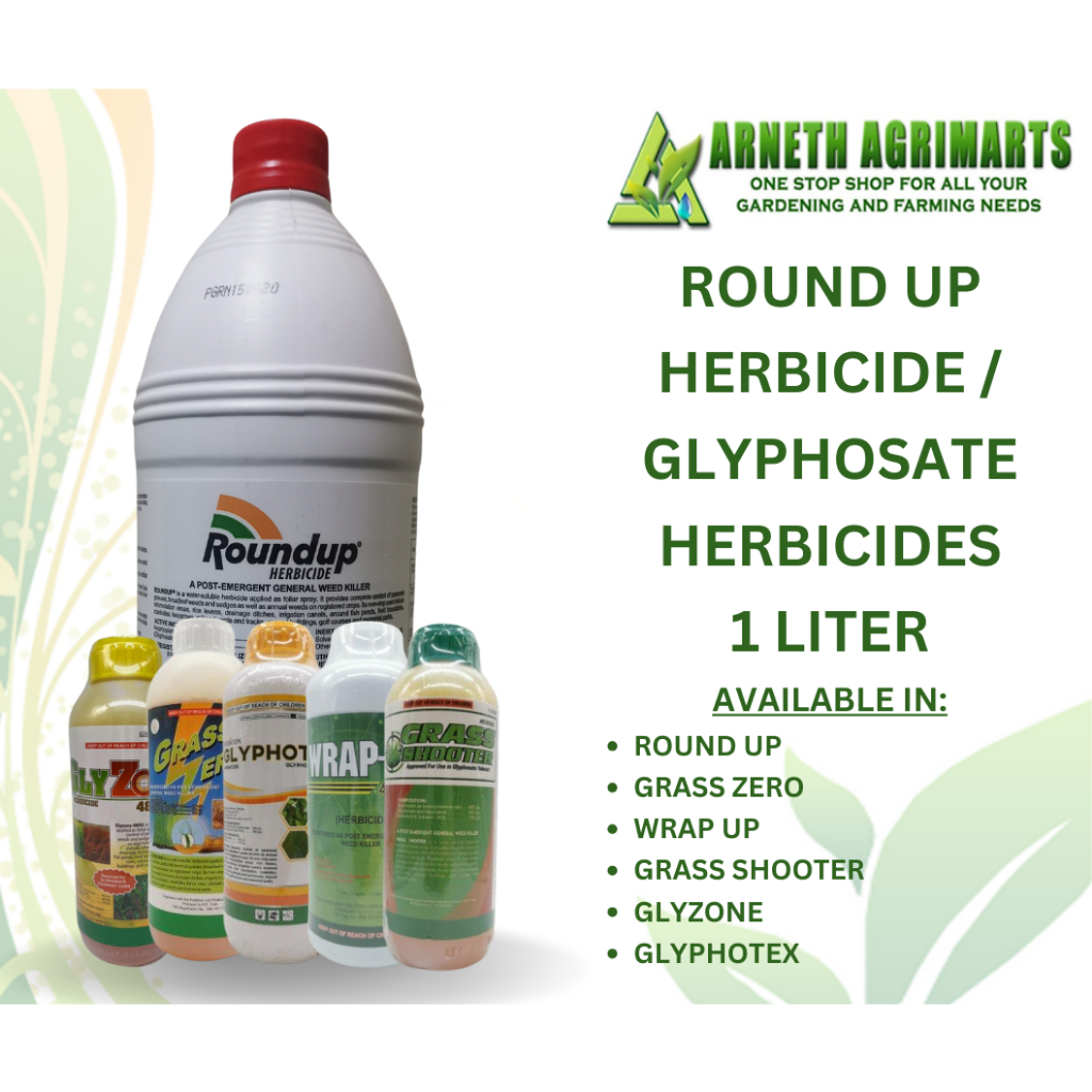 ROUND UP HERBICIDE / GLYPHOSATE HERBICIDES pamatay damo (1 LITER ...