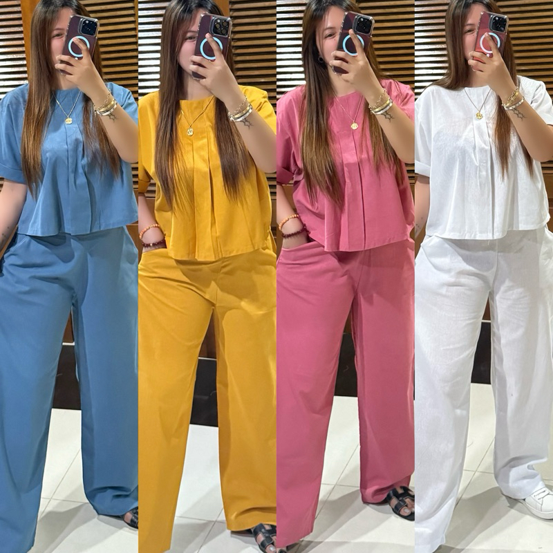 SANDY TOP AND PANTS COORDINATES | Shopee Philippines