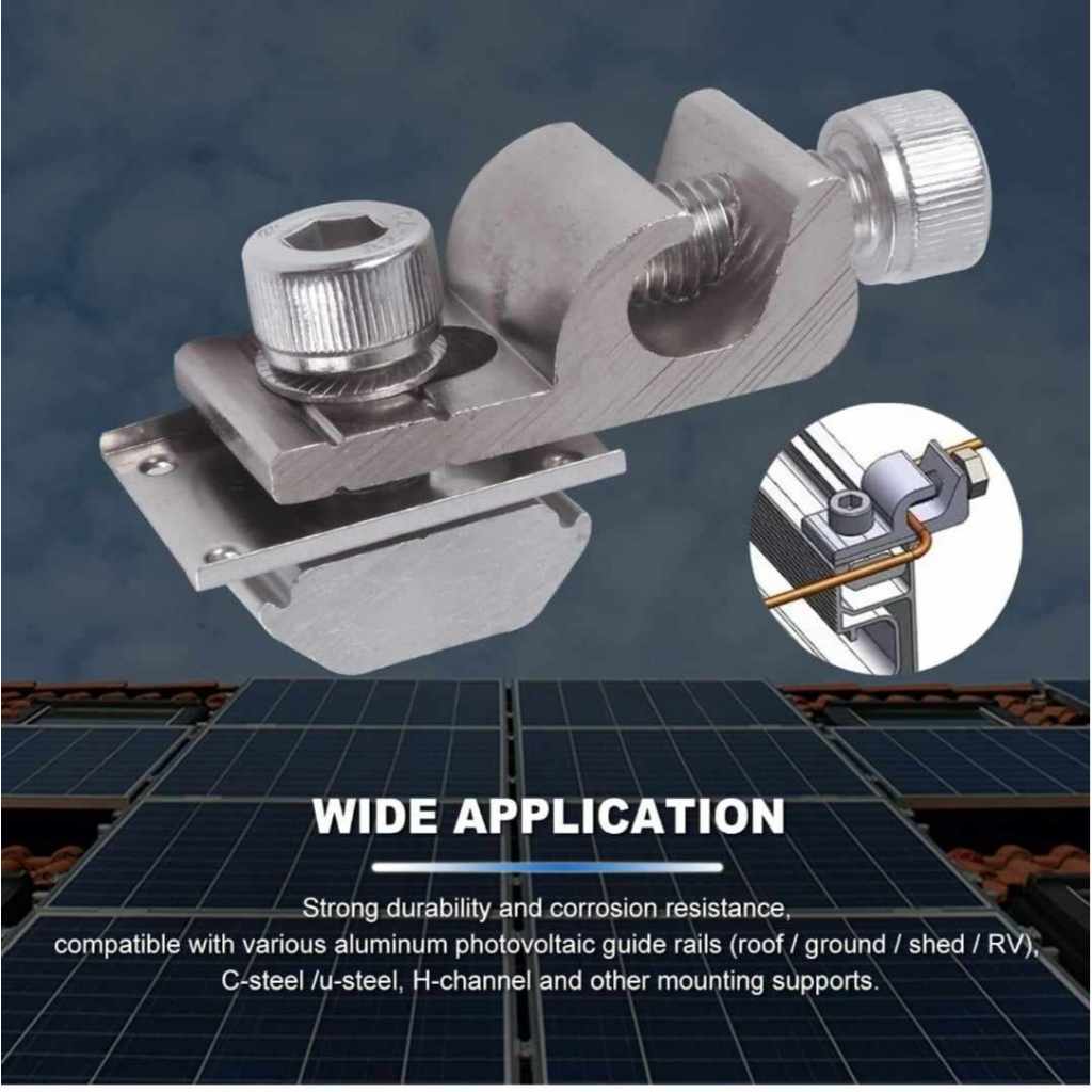 Grounding Lug Solar Mounting Accessories for Solar Panel | Shopee ...