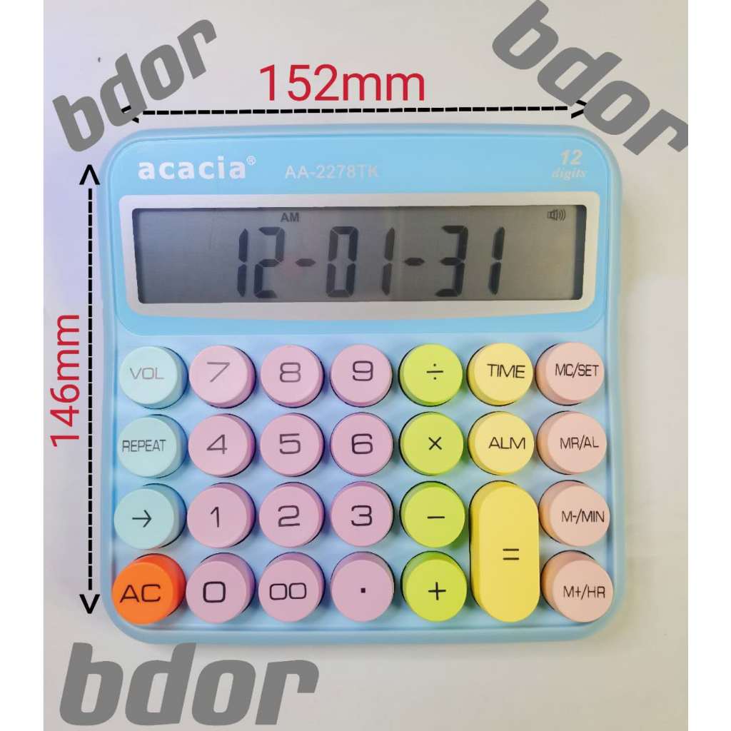 12-digit multi-function calculator electronic clock calculator talking ...