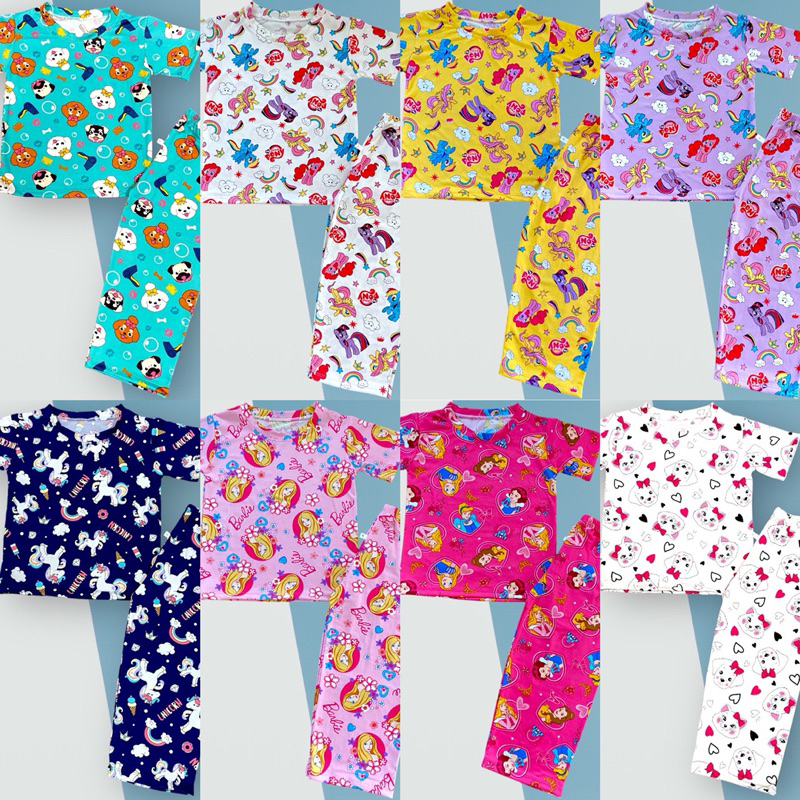 Girls Terno Pajama Kids Pajama Set | Shopee Philippines