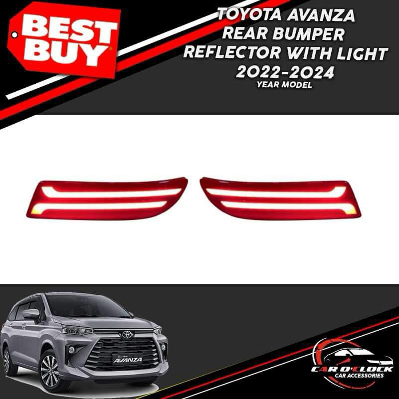 Toyota Avanza 2022-2024 Rear Bumper Reflector with Light | Shopee ...