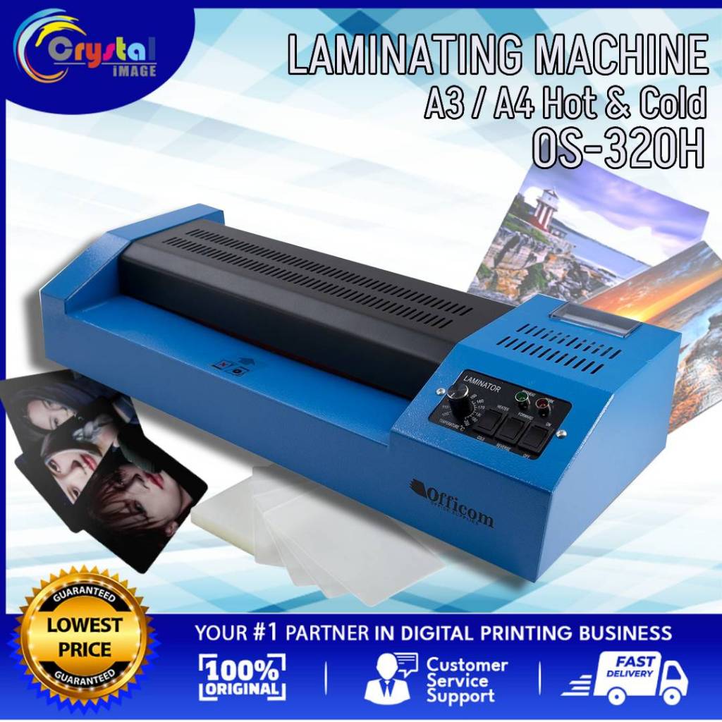 Officom 320h Laminating Machine A3 A4 Hot Cold Reverse Heavy Duty