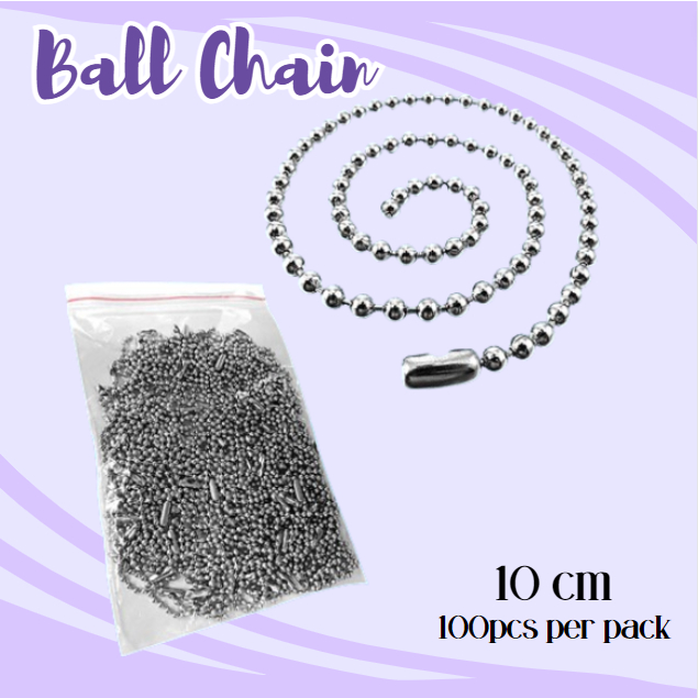 No Brand Ball Chain 100pcs per pack (Can be use as keychain holder ...