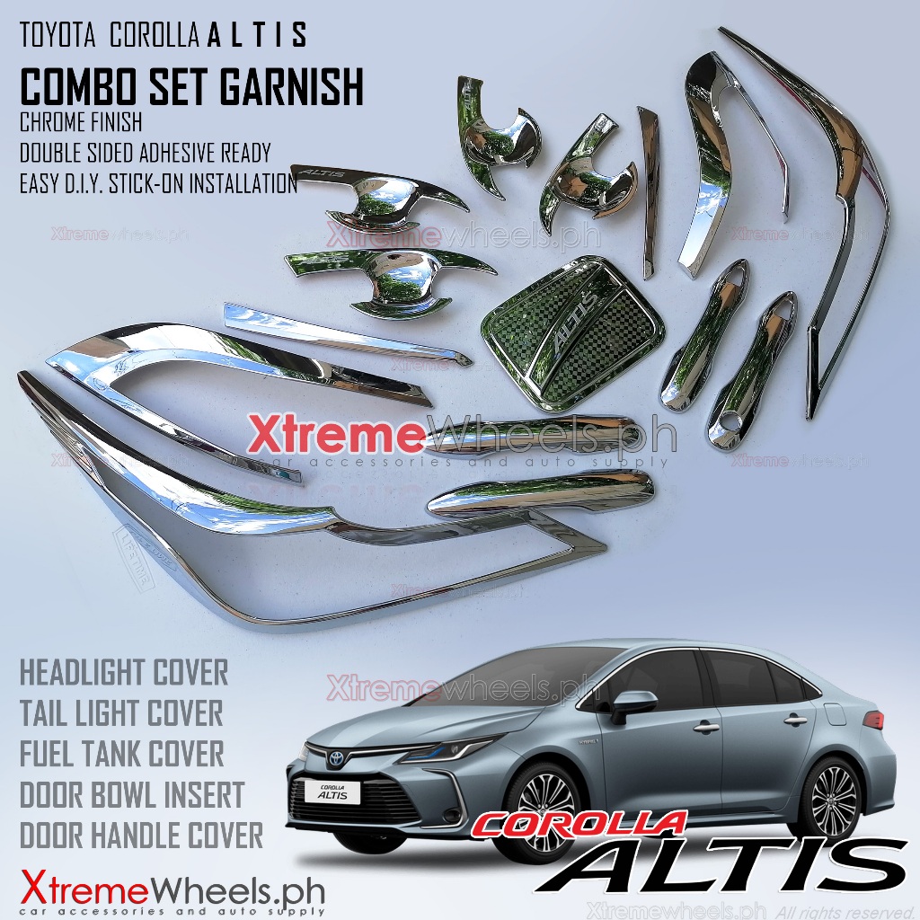 Toyota Corolla Altis 2020 to 2024 Chrome Thailand Garnish Combo Cover ...
