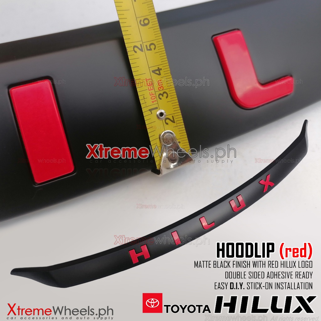 Toyota Hilux 2016 to 2025 Hood Lip / Front Bumper Hood Accesories Matte ...