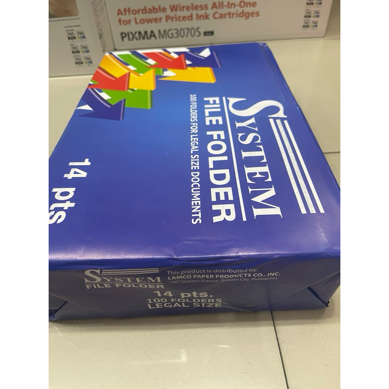 SYSTEM FILE FOLDER white available in 11Pts and 14PTs (Short/A4/Long ...