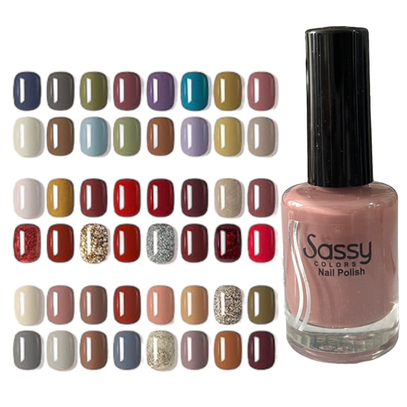 Sassy Color Nail Polish ( Pussy red , Touch of tan , white satin ...
