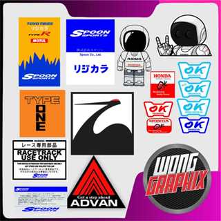 HONDA SPOON SPORTS HONDA OK ADVAN RACING TYPE ONE JDM STICKER HIGH ...