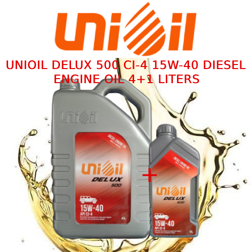 Unioil Delux 500 CI-4 15W-40 Diesel Engine Oil 5 LITERS | Shopee ...