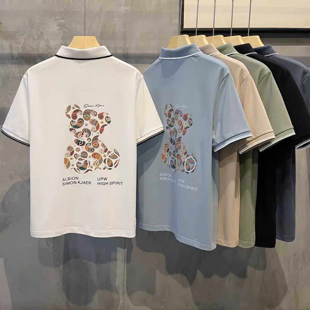 Lucky T532 Casual Style Polo Shirt Digital Printing Short Sleeve Polo Shirt For Men | Shopee ...