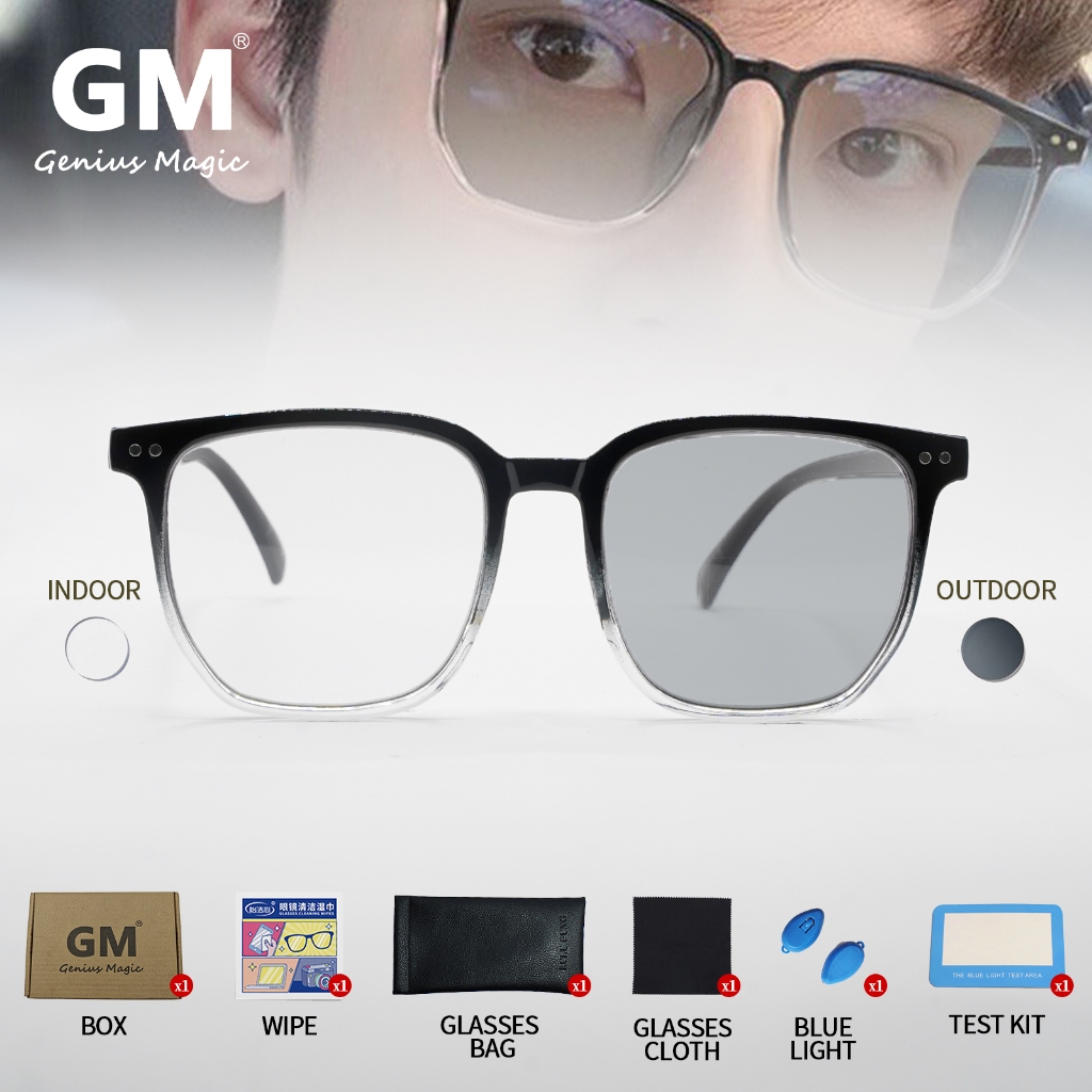 Genius Magic Photochromic Eyewear Unisex Anti-blue Light Eye Glasses ...