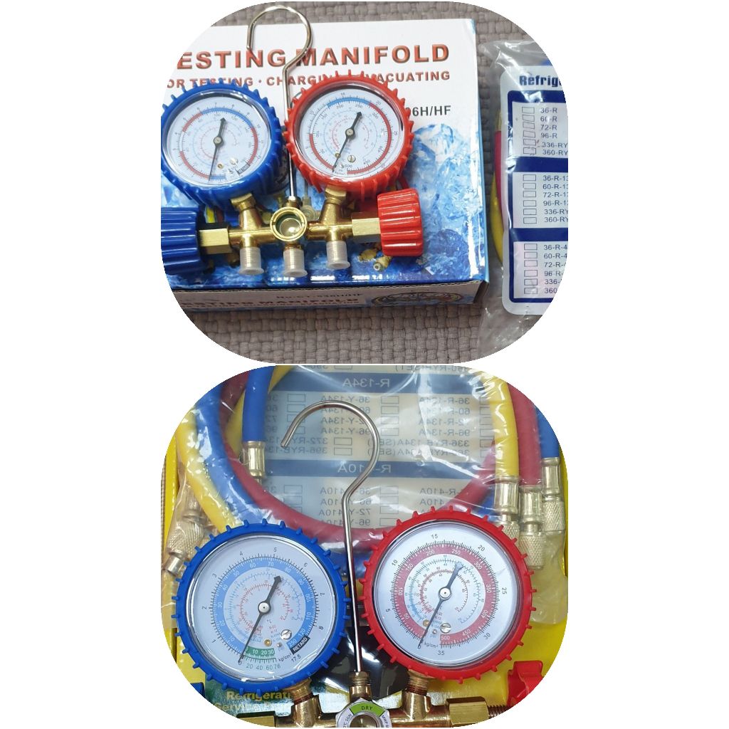 Testing Manifold Gauge- for Charging - Brass for airconditioning Tools ...
