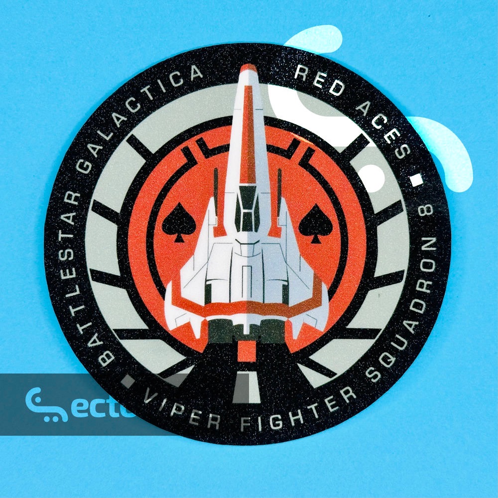 Battlestar Galactica - Viper Fighter Squadron 8 Badge - Vinyl ...
