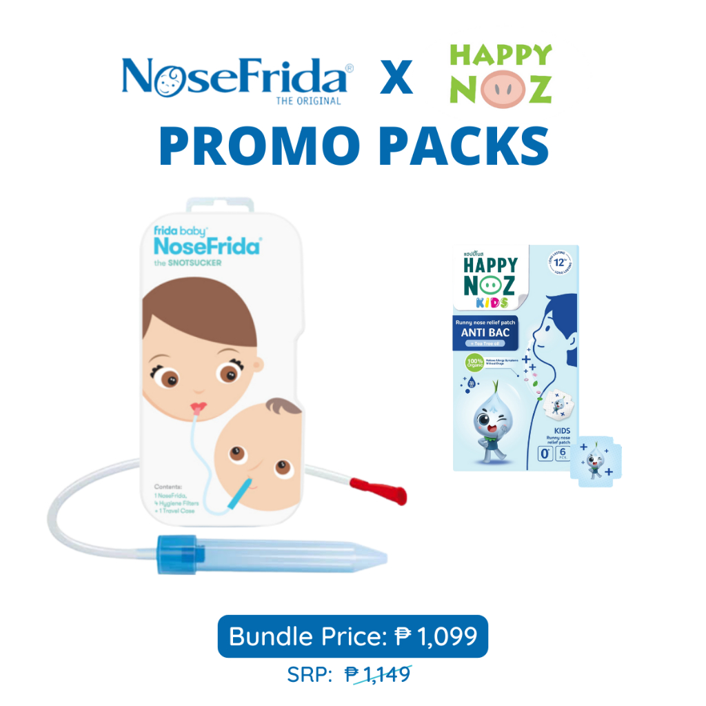 Happy Noz x NoseFrida Aspirator Promo Pack (Nose Frida Nasal Aspirator ...