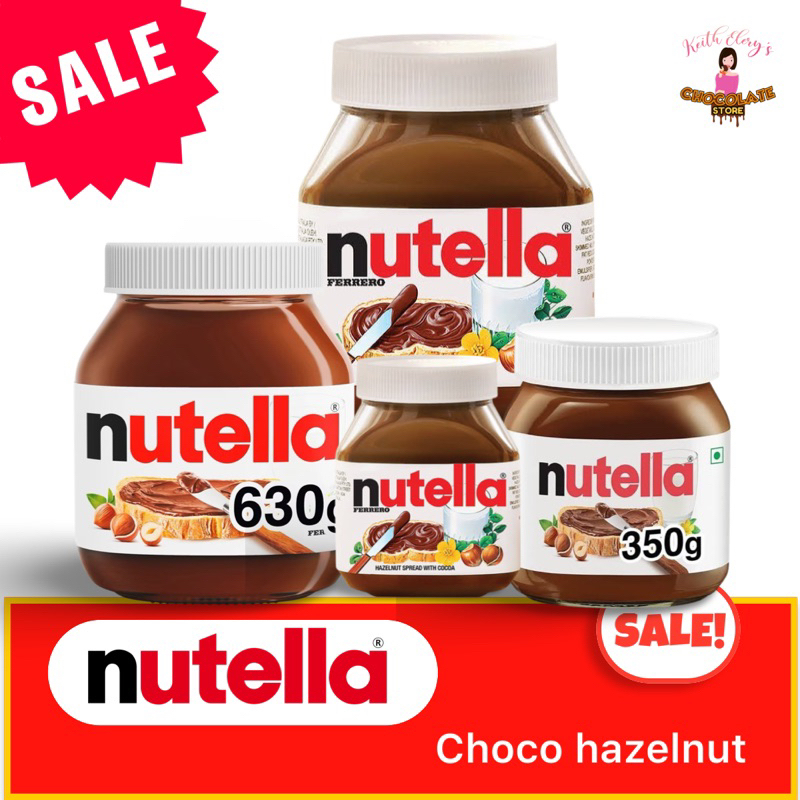 Nutella Hazelnut Spread with Cocoa (900g, 400g, 350g and 200g) | Shopee ...
