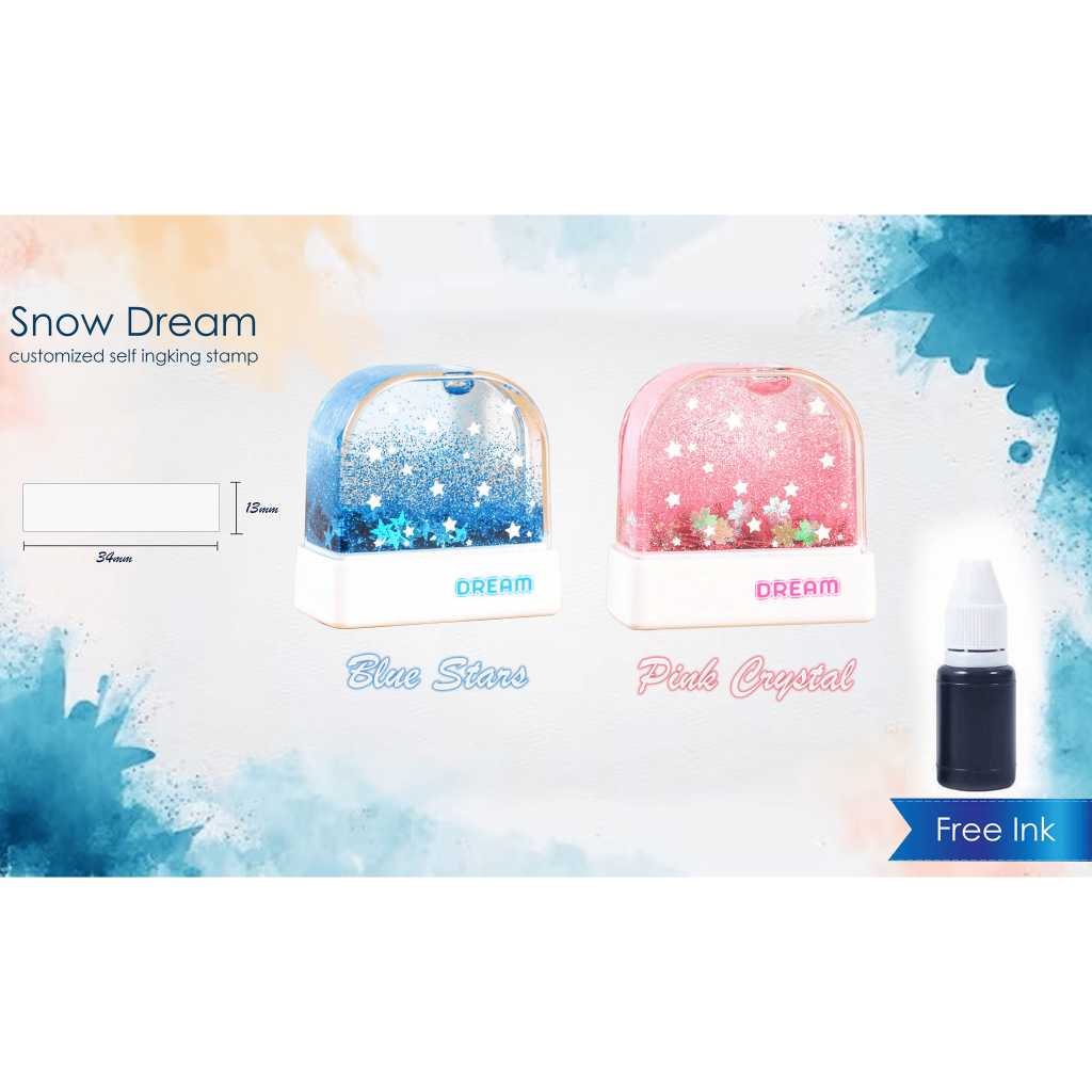 iStamp Snow Dream | Customized Self Inking Stamp + Free Ink | Shopee ...
