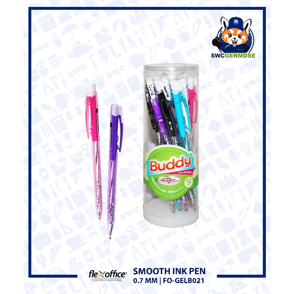 FlexOffice Smooth Ink Pen 0.7mm Tip | Buddy | FO-GELB021 | Sold Per Piece | Shopee Philippines