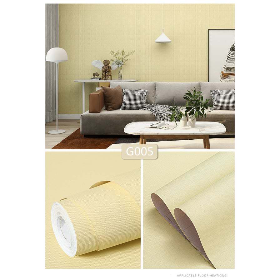 10meters by 45cm Plain Cream Wall Sticker PVC Self Adhesive Waterproof ...