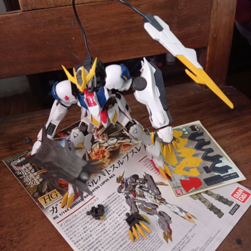 Pre loved Bandai High Grade 1/144 Barbatos Rex Gundam mecha robot model ...