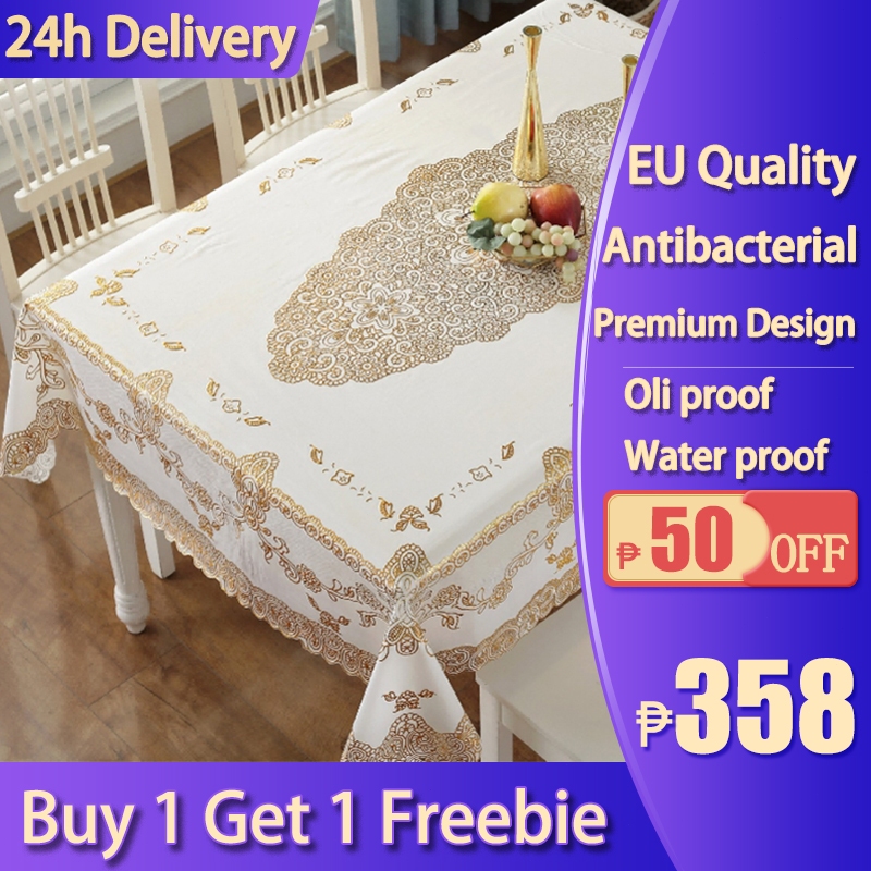 4/6/8/10 Seater Simple Table Cover PVC Waterproof Oil-proof Tablecloth ...