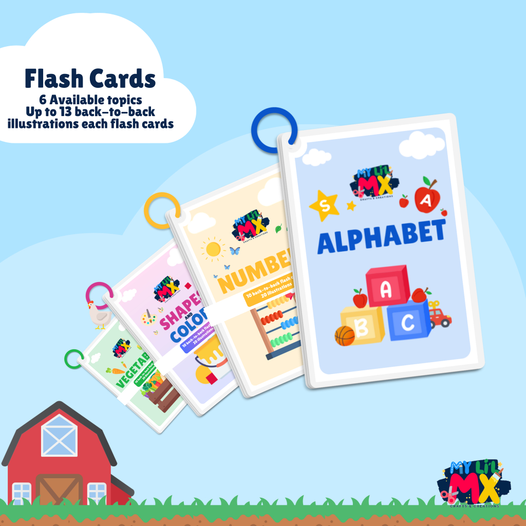 Educational Laminated Flash Cards - Alphabet, Numbers, Colors and ...