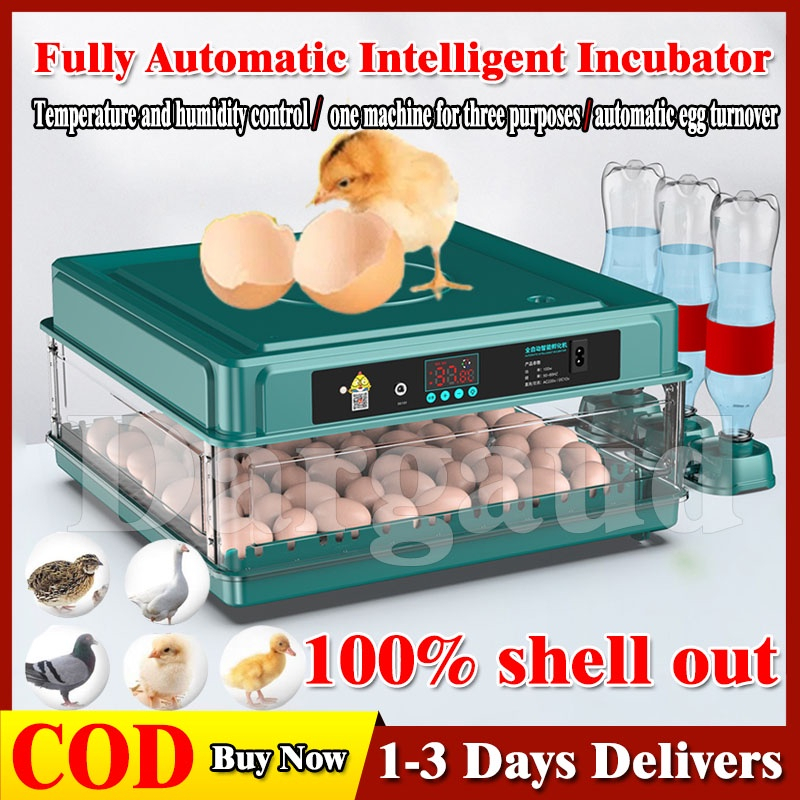 48/56/64 Eggs Fully Automatic Egg Incubator Intelligent Digital Hatcher ...