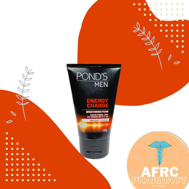 Ponds Men Energy Charge Brightening Foam 100g | Shopee Philippines