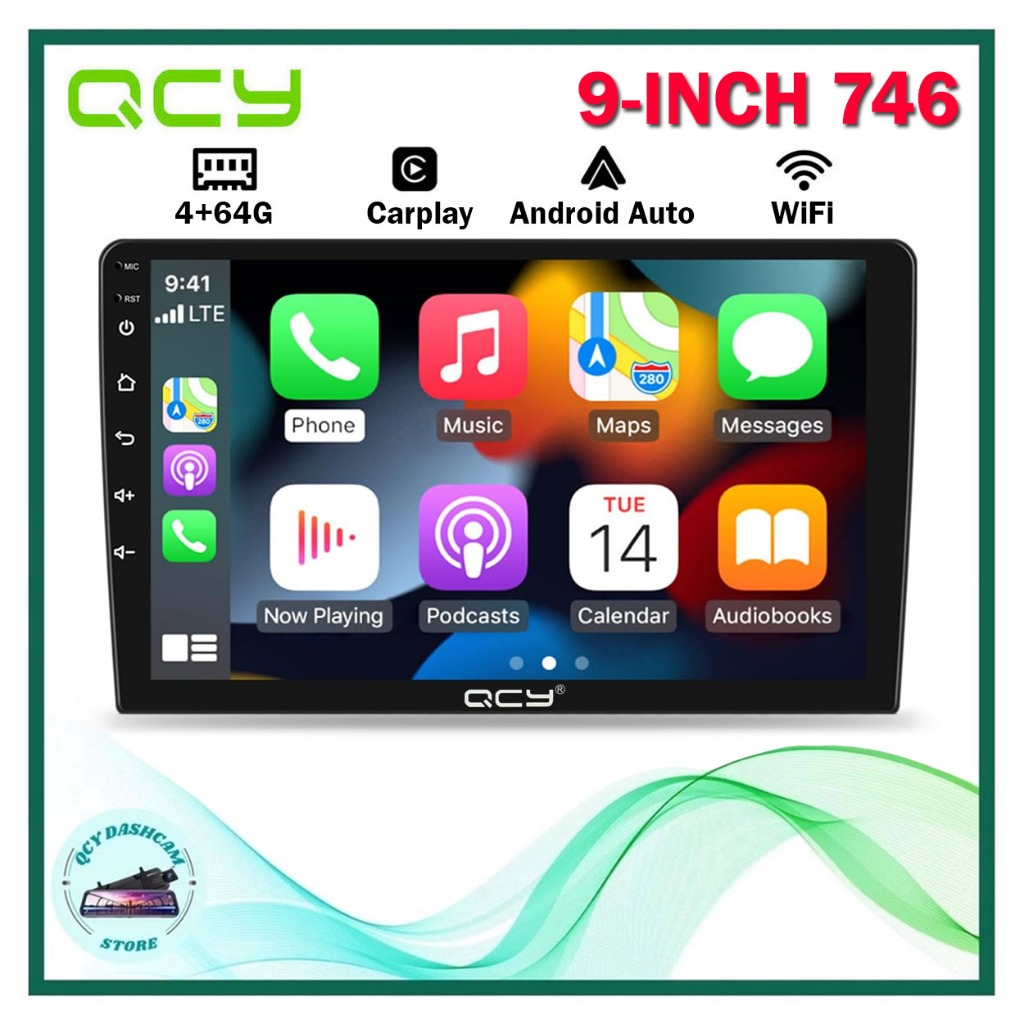 QCY 746 [4+64G] 9 inches 360 View Camera 9 inches Android 13 Voice ...