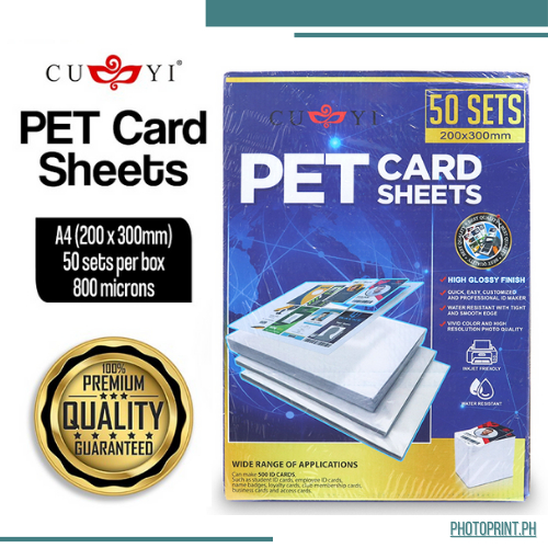 CUYI PVC | PET Sheet for ID Printing, Bag Tag & Calling Card Making A4 ...