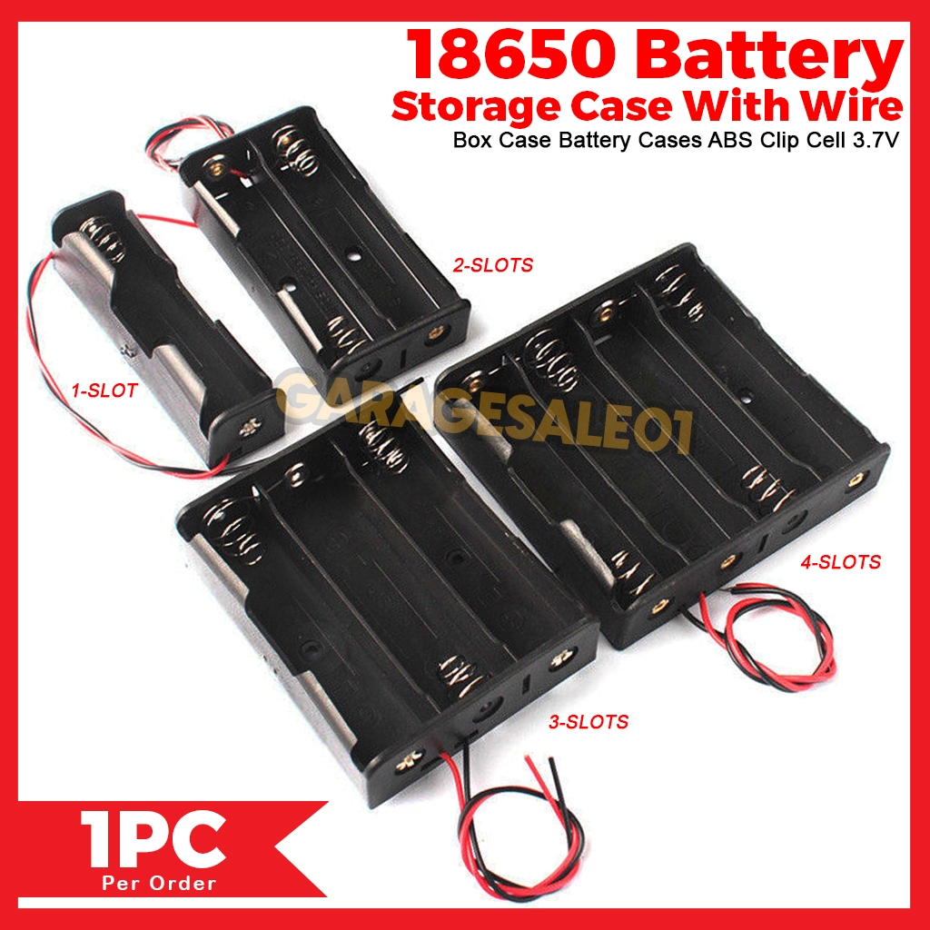 Battery Holder 18650 1S 2S 3S 4S Single Double Triple Quad With Wire ...