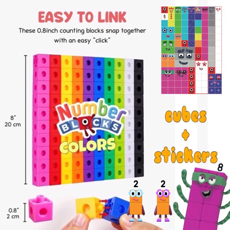 DIY Alphablocks or NumberBlocks Stickers + Cubes | Shopee Philippines