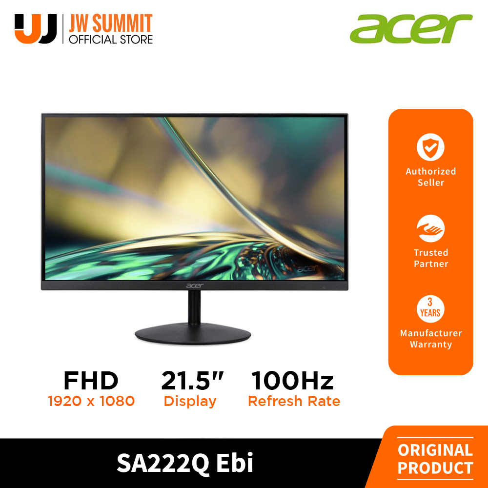 Acer SA222Q Ebi 21.5" FHD 1920 x 1080 100Hz 1ms IPS Panel Monitor (MM ...