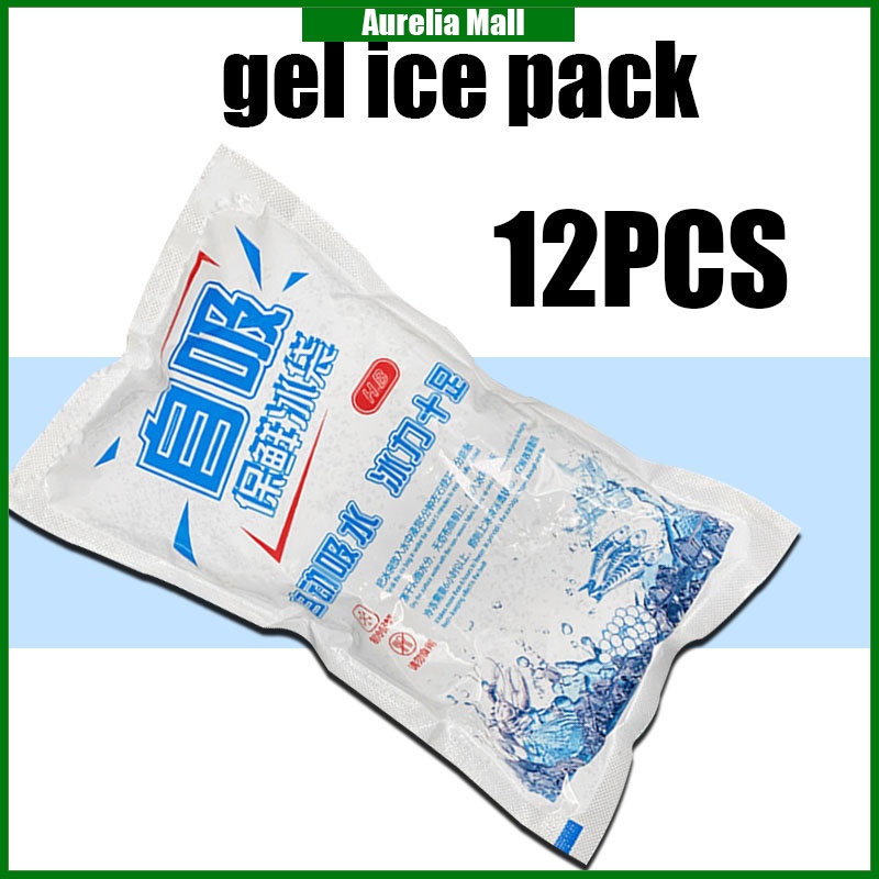 12 pcs Gel Ice Pack Gel Cooler Bag For Food Fresh Cooler Therapy Pain ...