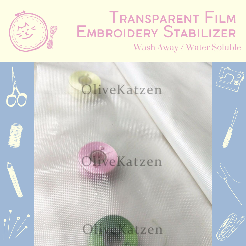 Embroidery Stabilizer Transparent Film Wash Away Water Soluble Water ...