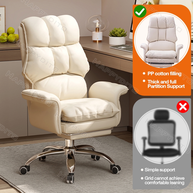 Office Chair Computer Gaming Chair Leather ergonomic Boss Reclining ...