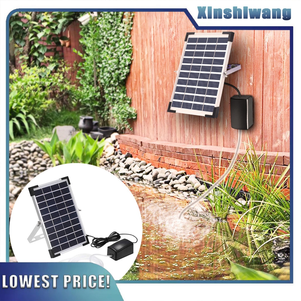 F&L Solar Oxygen Pump Fish Tank Oxygenator Aquarium Oxygen Aerator Pond ...