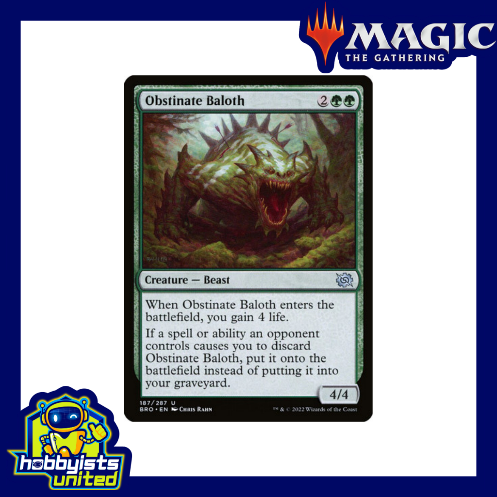 Obstinate Baloth - Magic: The Gathering (The Brothers' War) | Shopee ...