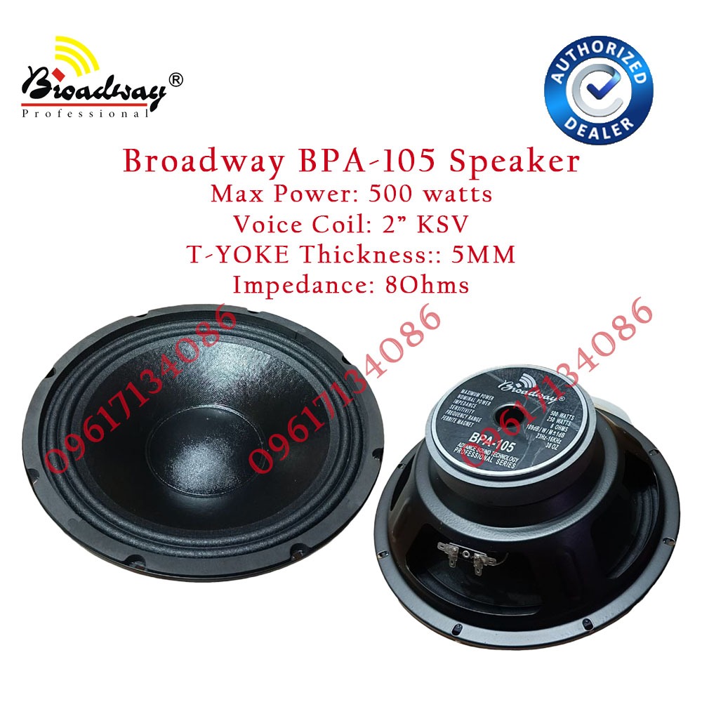 500watts Broadway Speaker BPA-105 10" 500 watts Speaker | Shopee Philippines