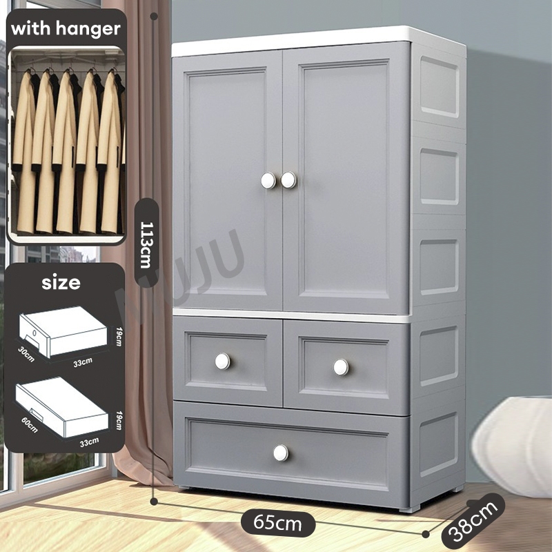 70CM Durabox Clothes Storage Cabinet Locker Wardrobe With Door Plastic ...