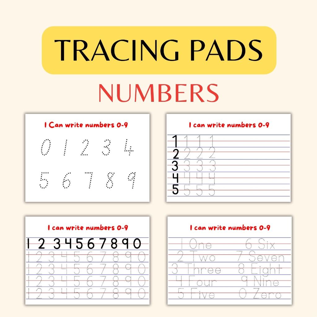 20pages TRACING PAD for kids (Name, Alphabet, Numbers, Shapes, Lines ...
