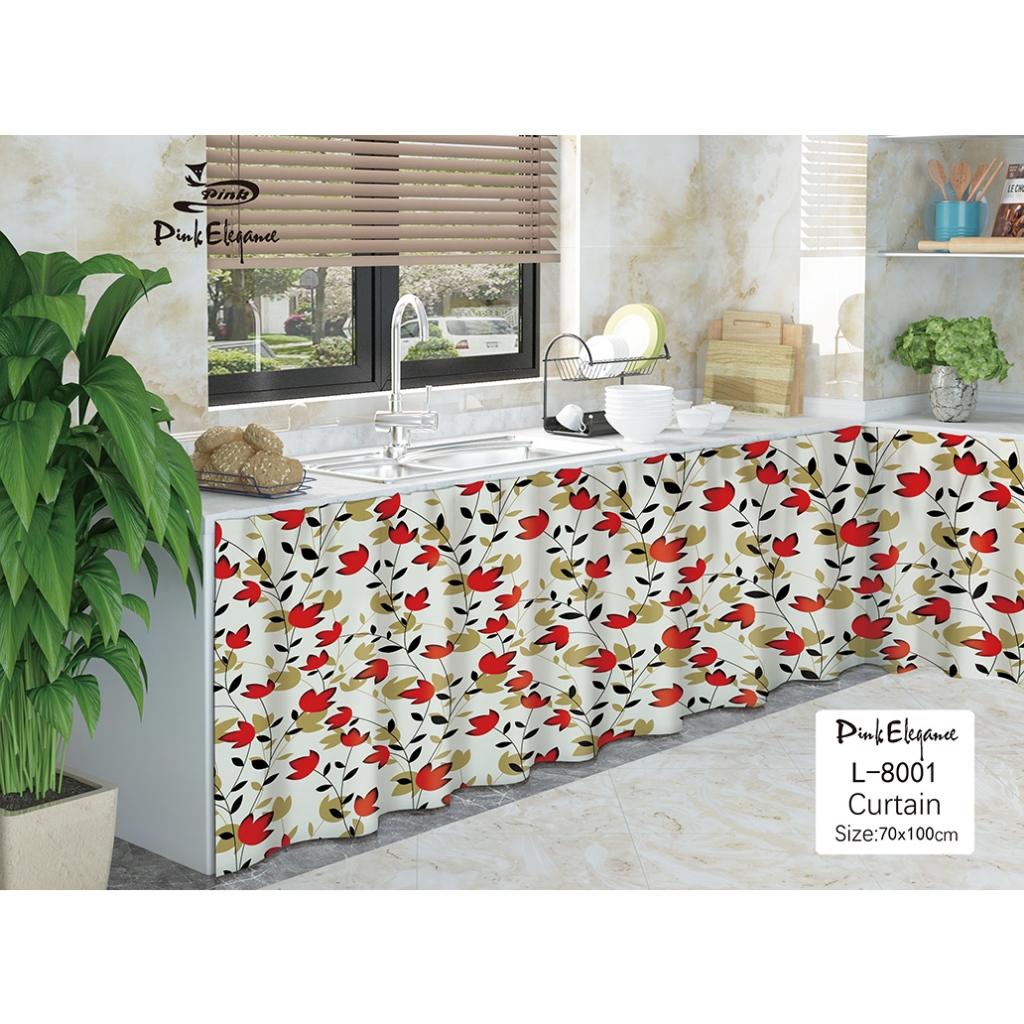New Printed Christmas Design Kitchen Lababo Sink Curtains Size 100x70 ...