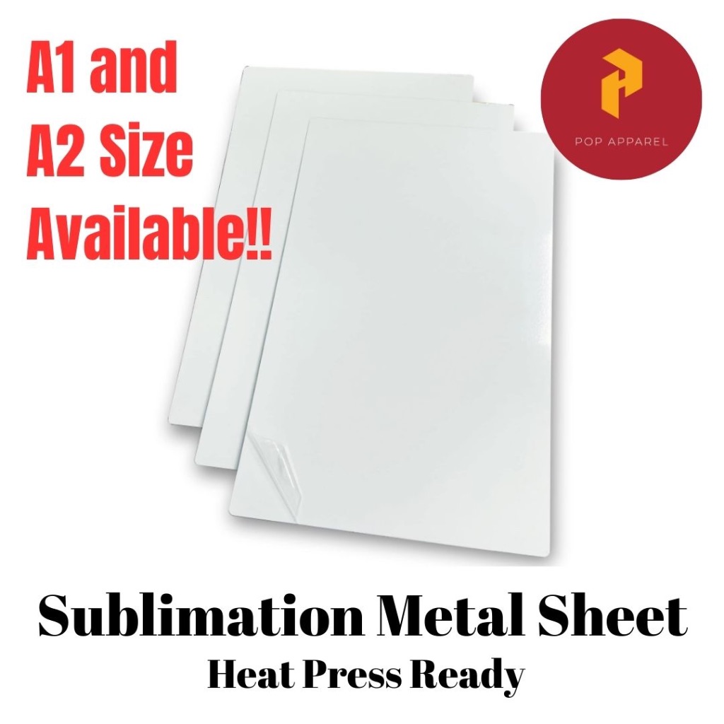 A1 AND A2 POP METAL SHEET BLANK READY FOR HEAT PRESS SUBLIMATION ...