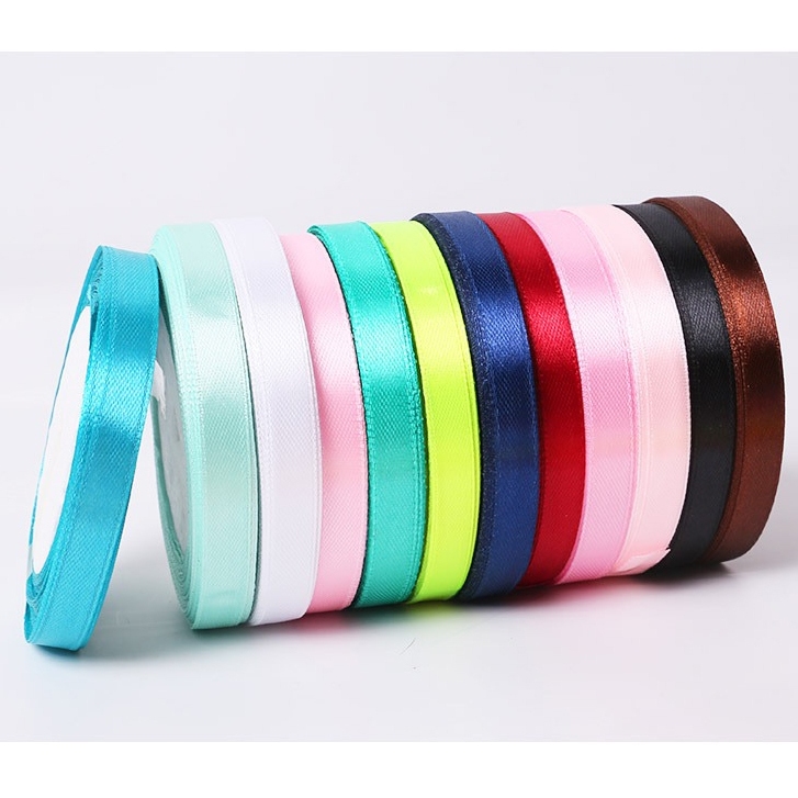 1cm Satin Ribbon Roll Gift Packaging DIY Holiday Birthday Regalo ...